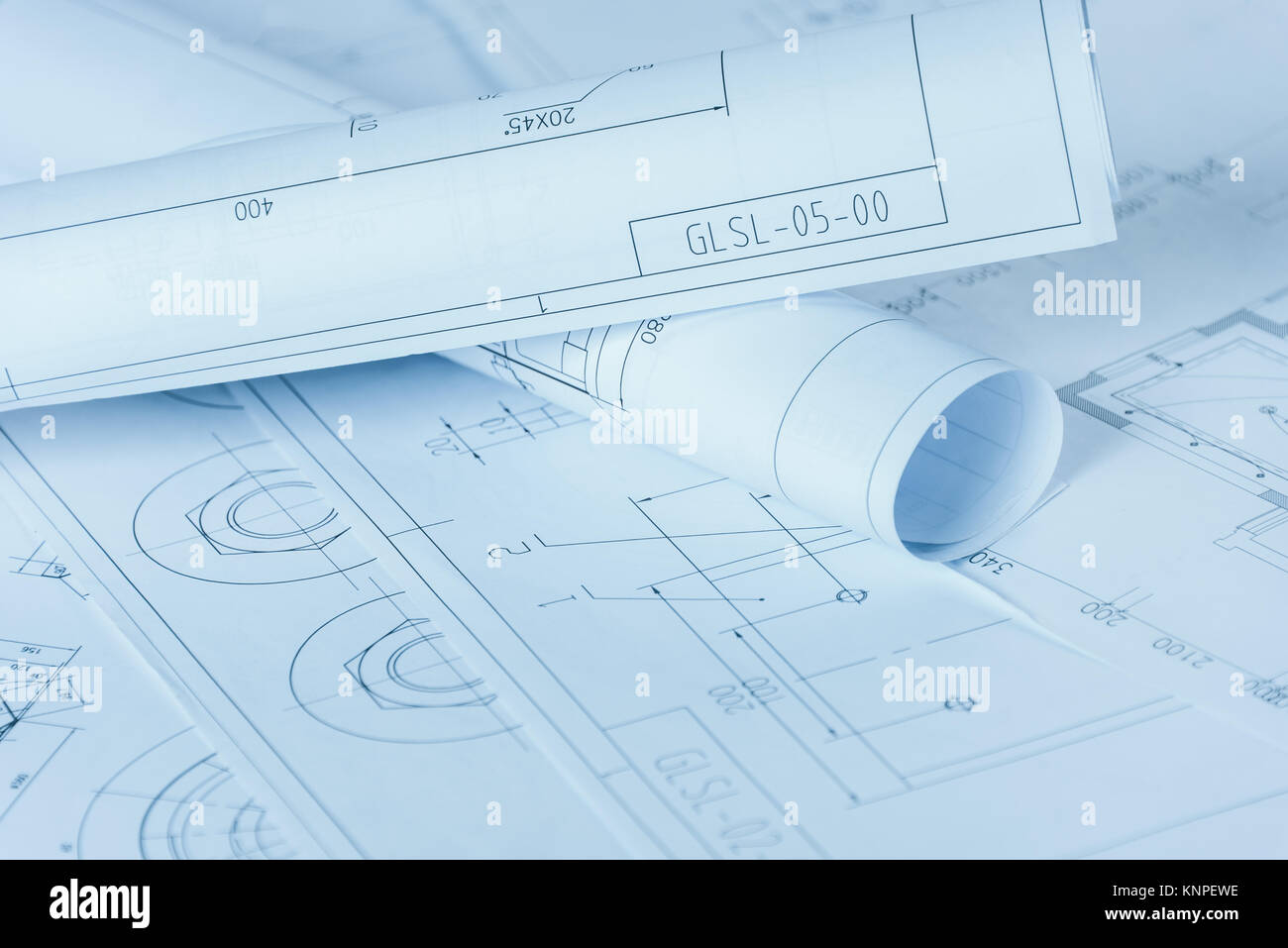 detail shot of Architectural blueprints Stock Photo - Alamy