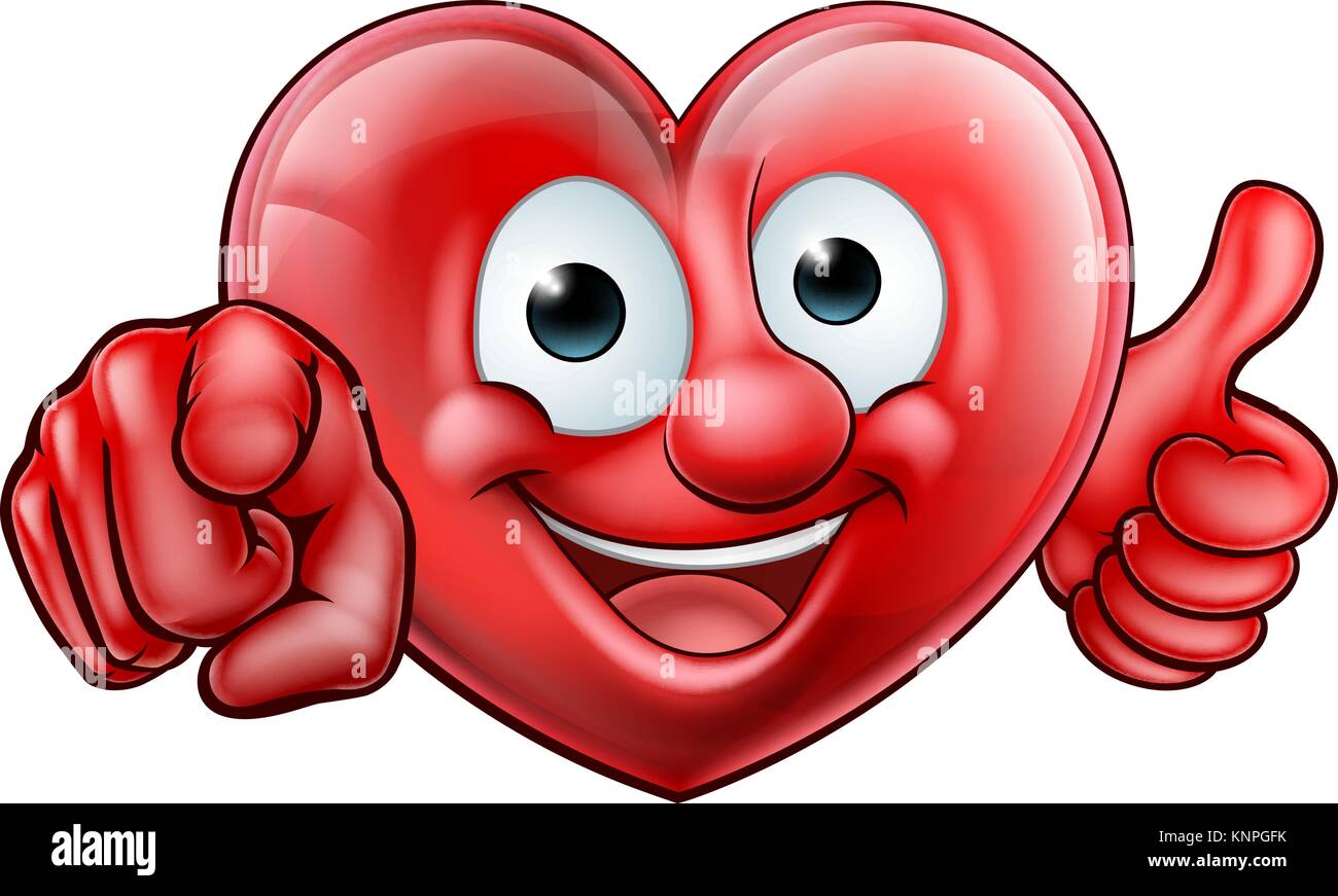 Illustration happy heart character Stock Vector Images - Alamy