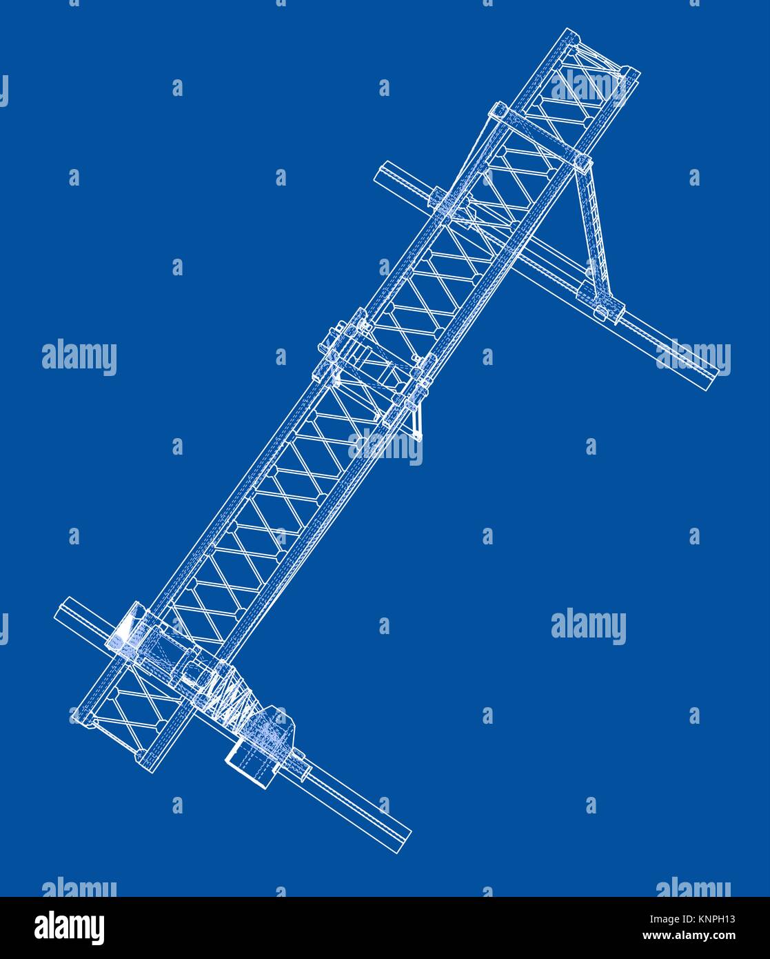 Gantry crane. Wire-frame. Vector EPS10 format Stock Vector Image & Art ...
