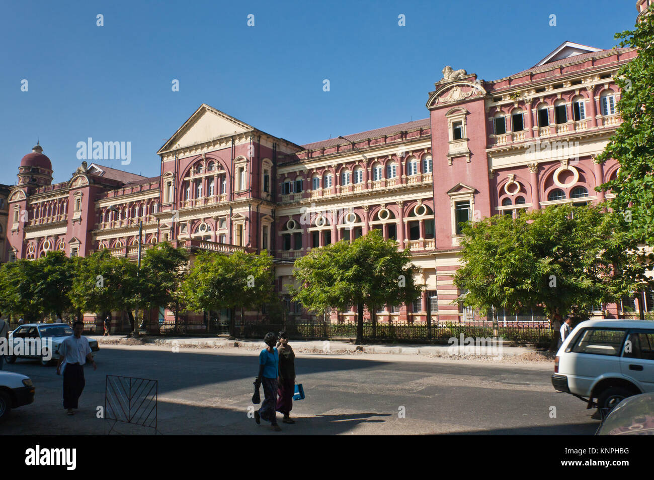 Colonial architecture in the downtown of Yangon, Myanmar Stock Photo ...