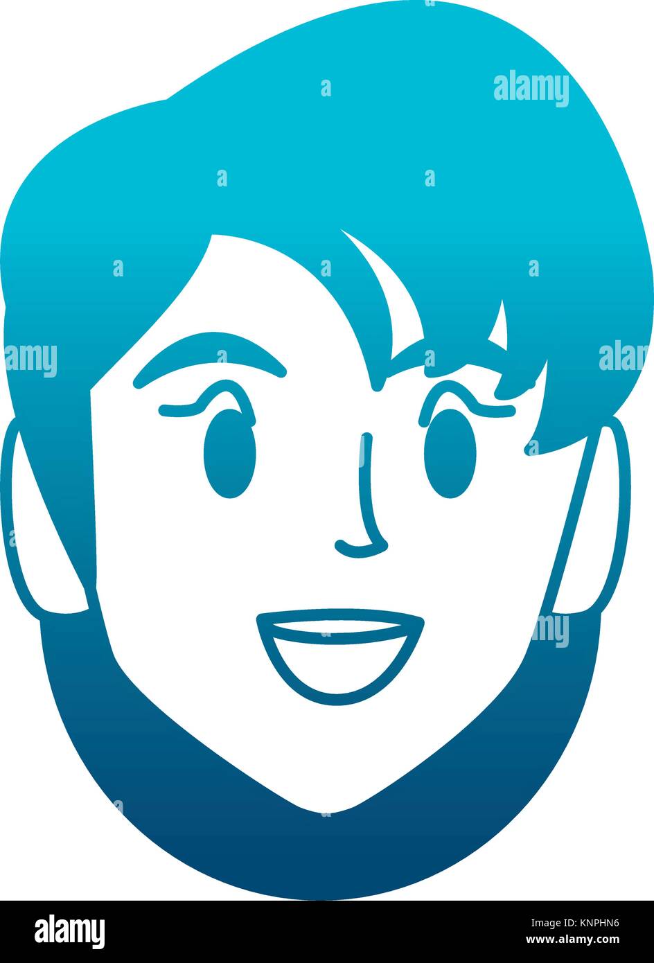 Young woman face smiling icon vector illustration graphic design Stock ...