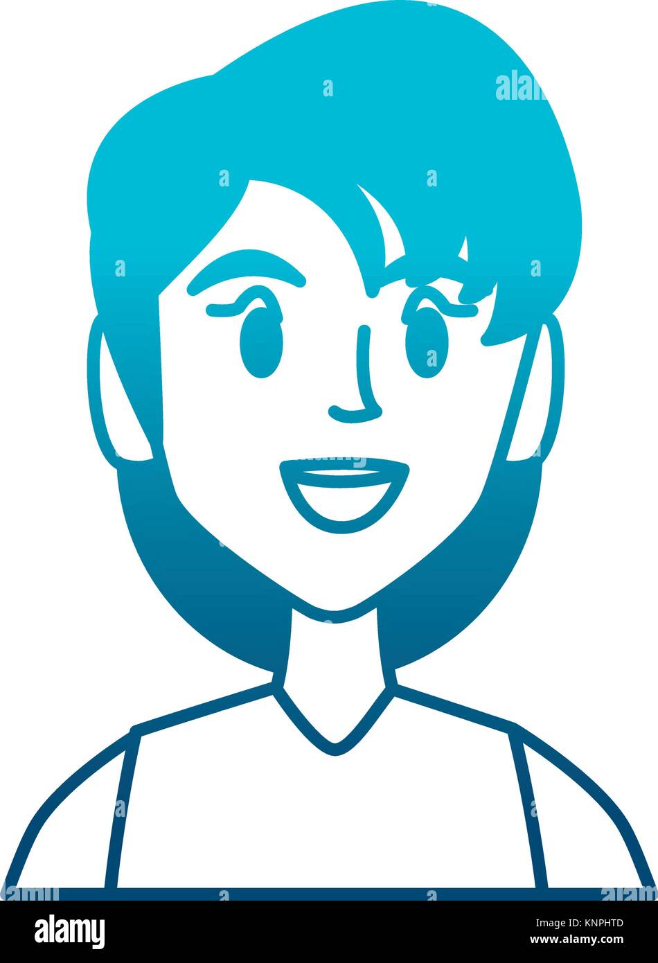 Young woman face smiling Stock Vector Image & Art - Alamy