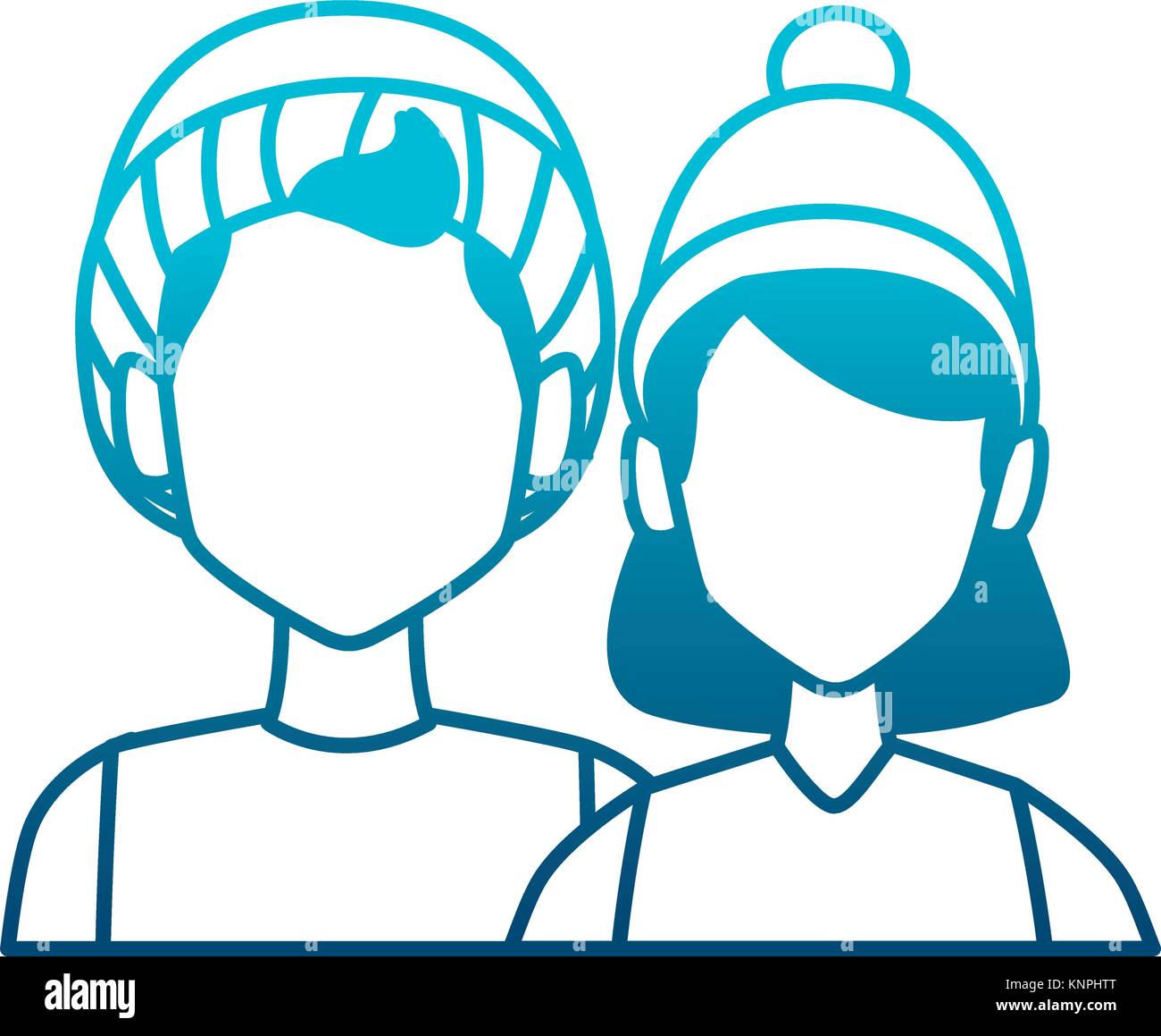 Winter couple avatar Stock Vector Image & Art - Alamy