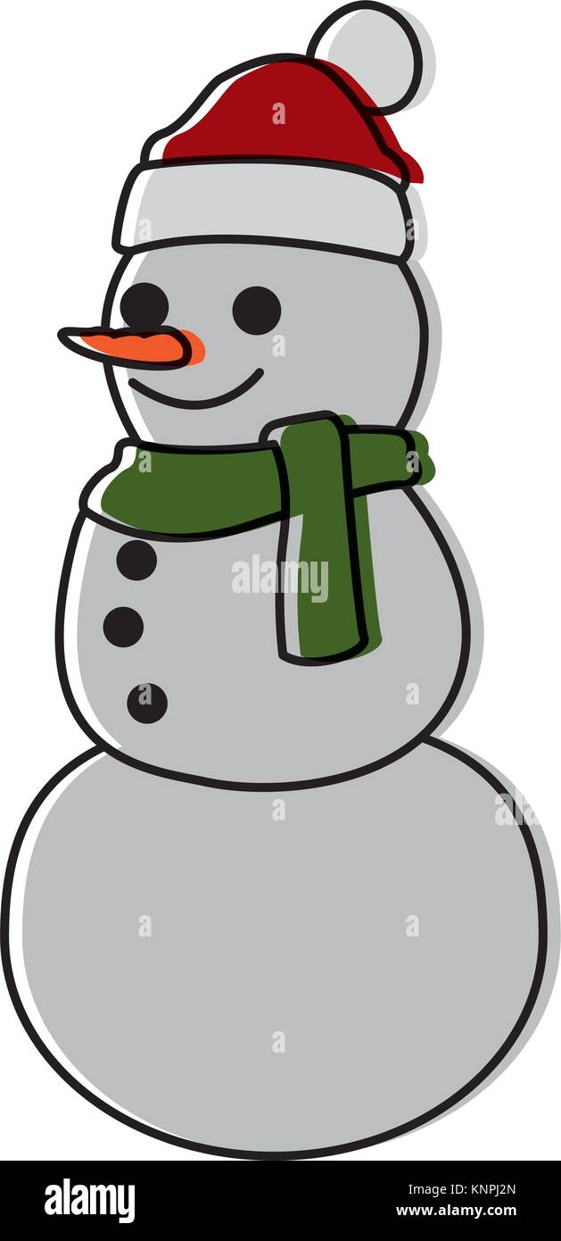 Snowman winter cartoon Stock Vector Image & Art - Alamy