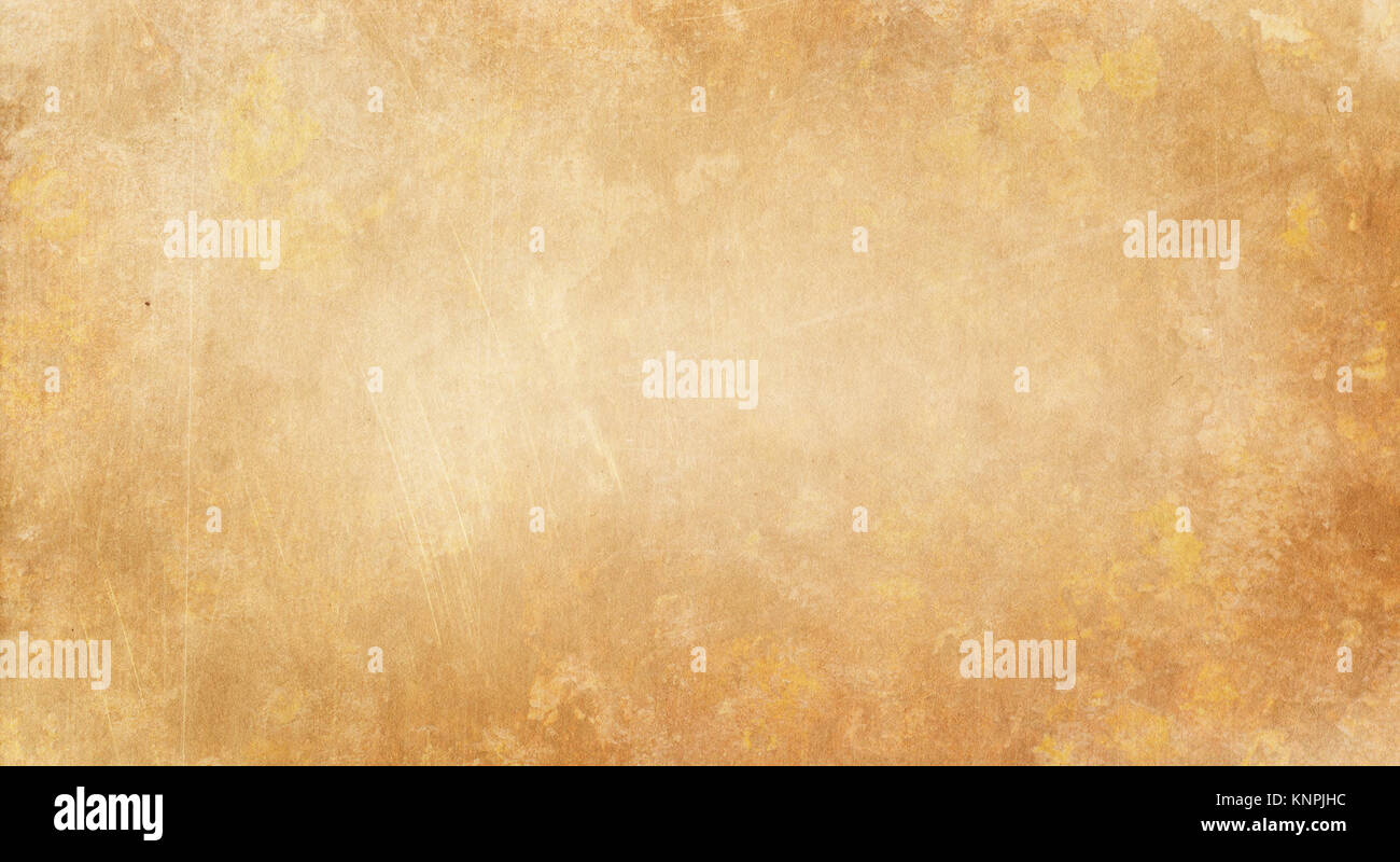 Old yellowed paper background or texture for the design Stock Photo - Alamy