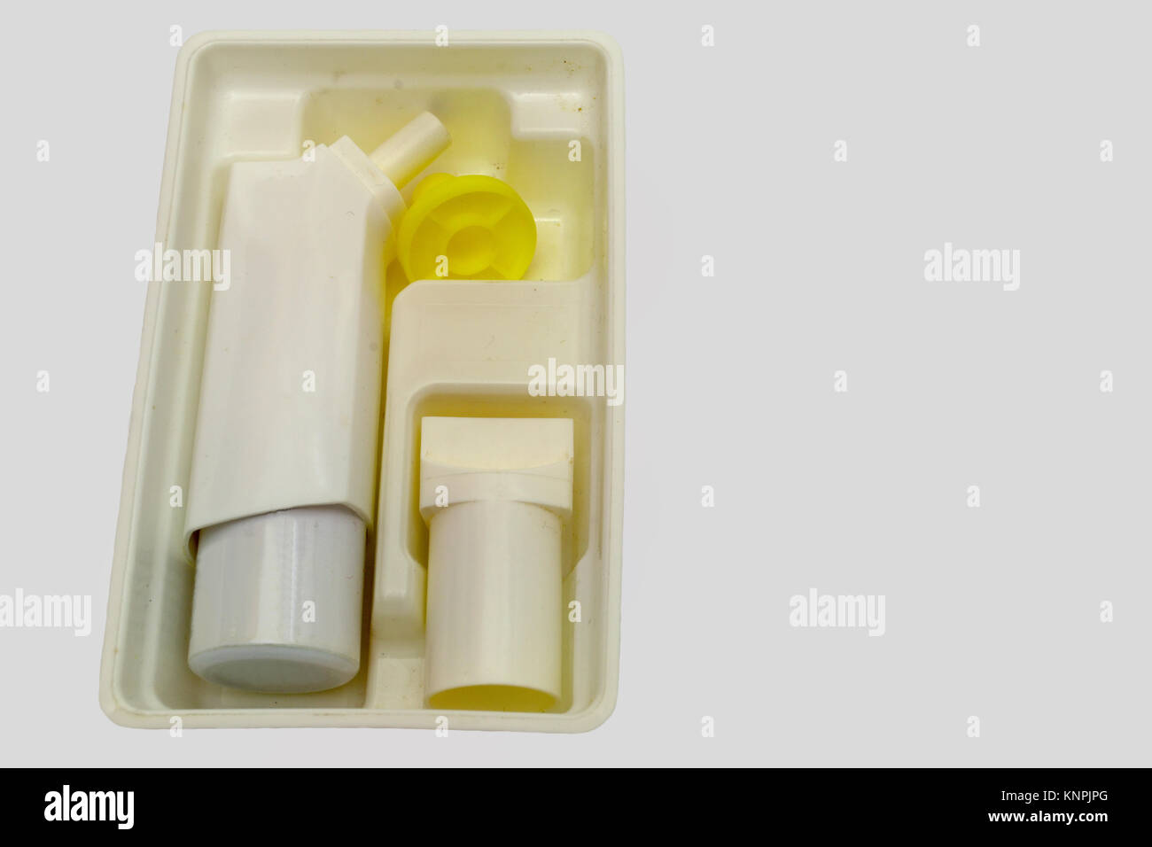 Old inhaler. Spray for the treatment of lungs, runny nose and sore ...