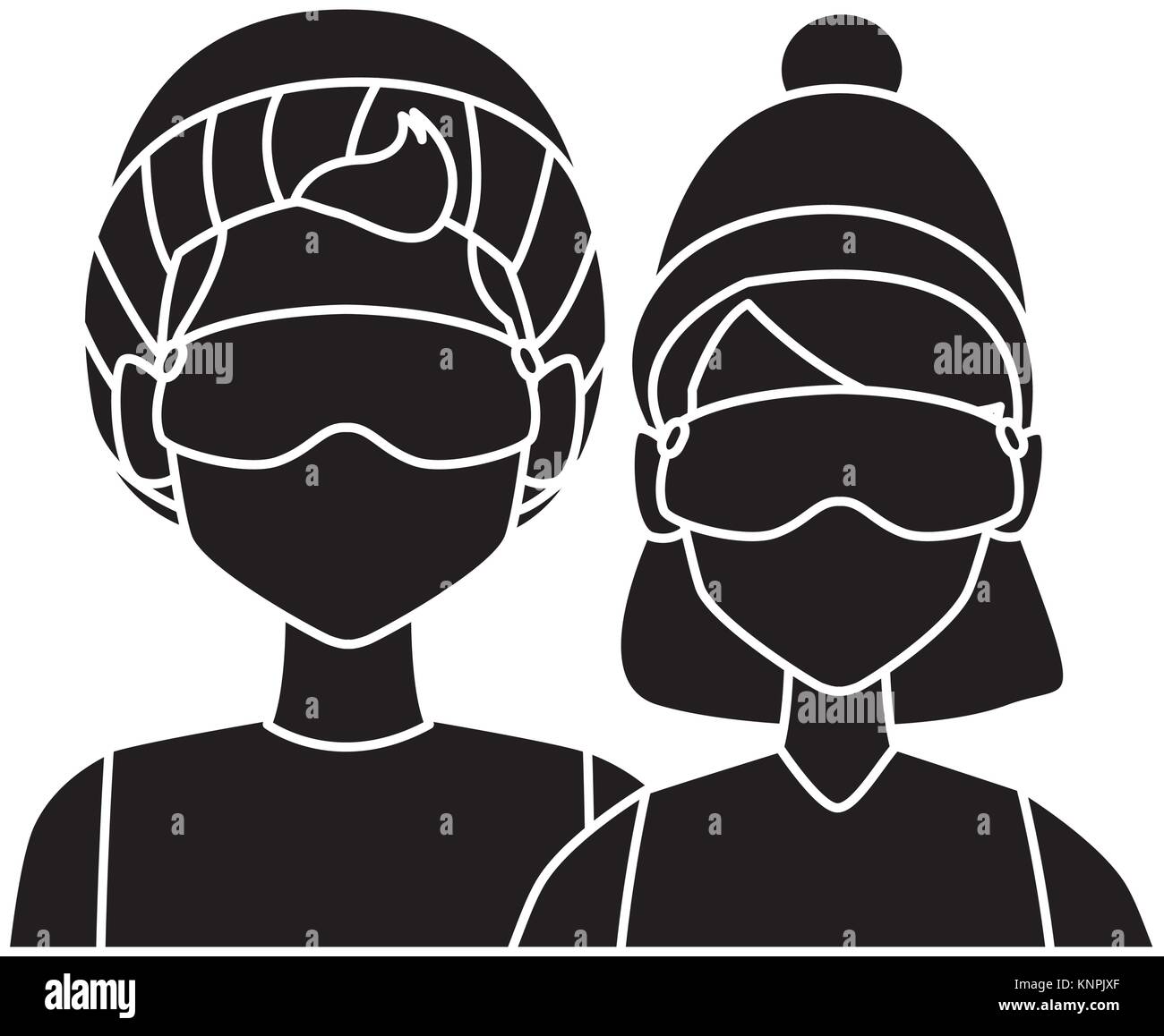 Winter couple avatar Stock Vector Image & Art - Alamy
