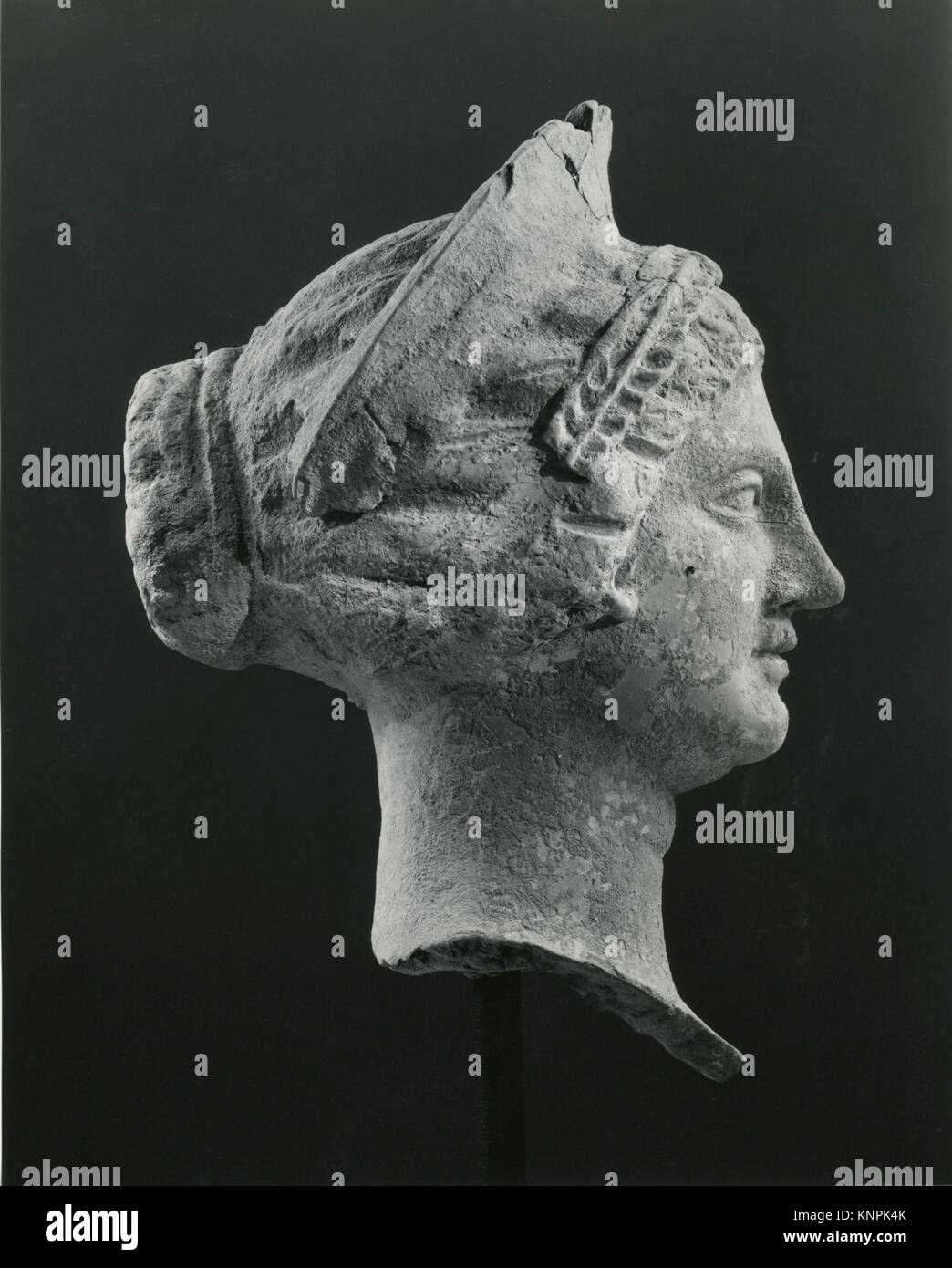 This terracotta head of a goddess from Greek Sicily, 11 inches tall ...