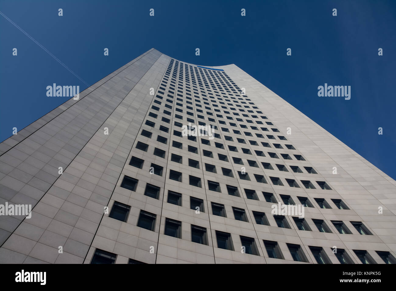 Leipzig Panorama Tower Highrise Skyscraper Blue Skies Outdoors Germany ...
