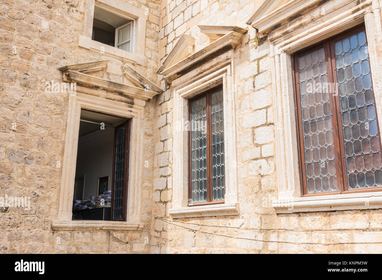 Architectural Detail Old European Fortress Windows Medieval Dubrovnik ...