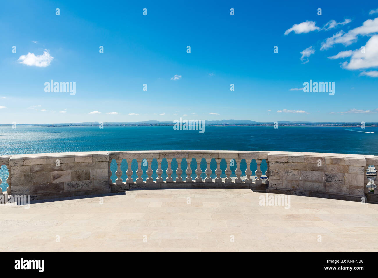 Cathedral Balcony Overlooking Ocean Panteao Nacional Blue Skies ...