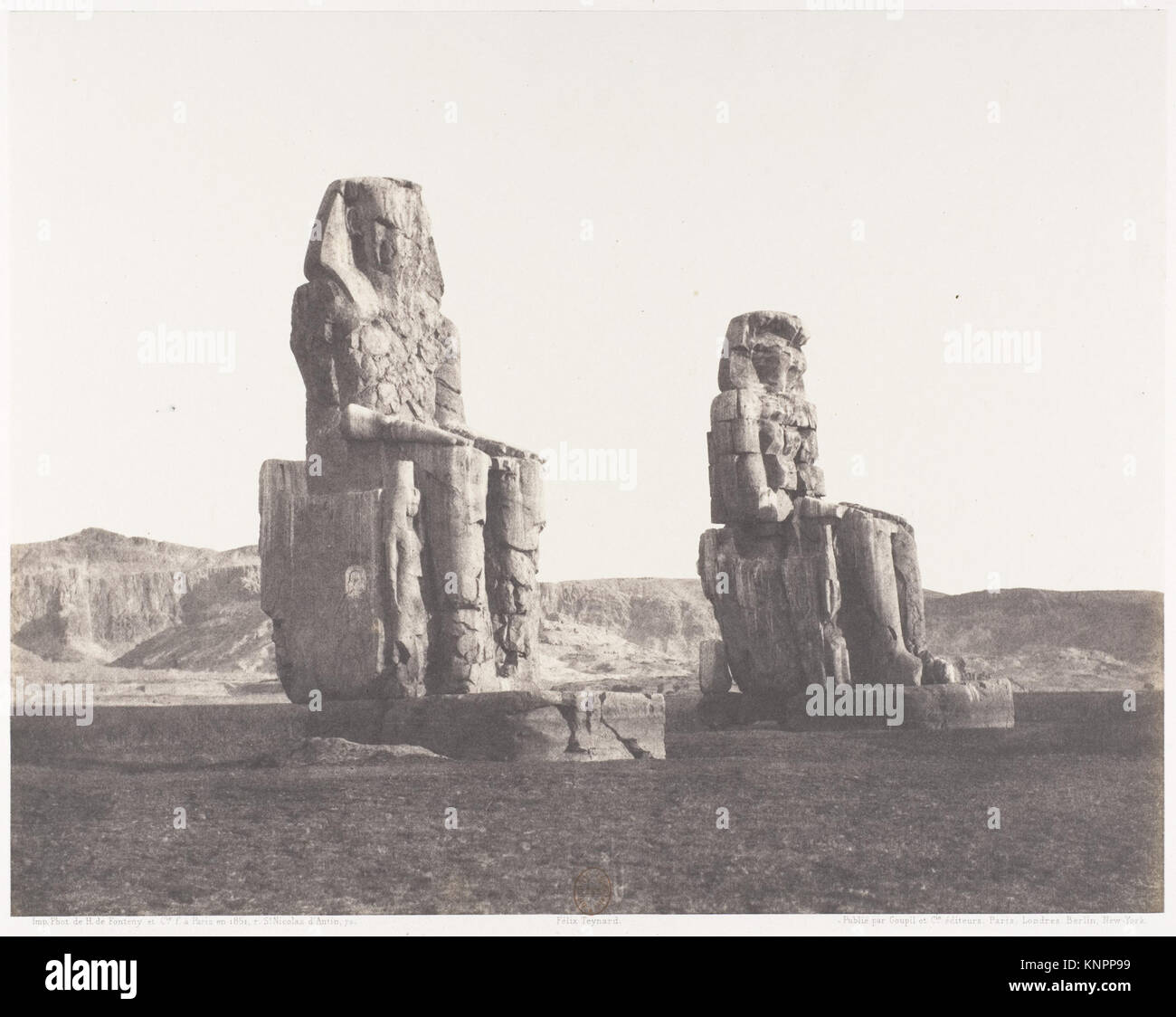 Right colossus known as Memnon at Gournah (Thebes) from the MET ...