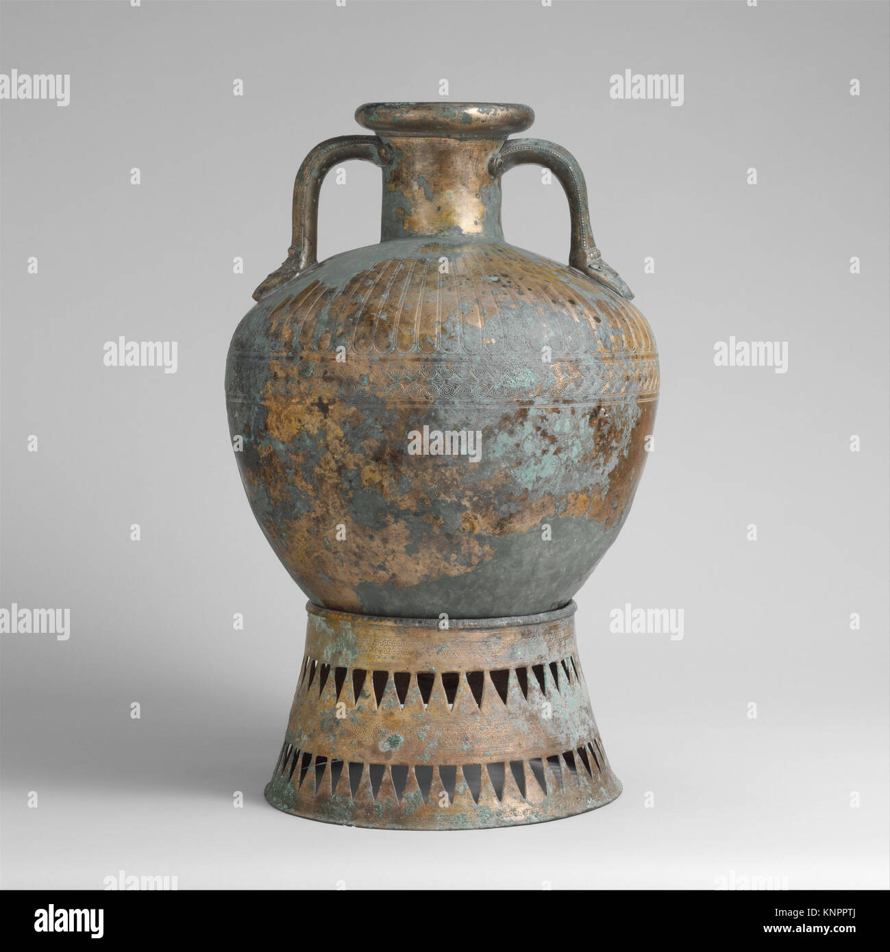 Bronze pointed neck-amphora with stand MET DP108196 257659 Stock Photo ...