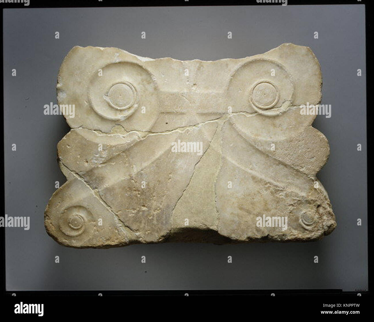 This Greek Attic marble finial from ca. 525 B.C., made of Parian marble ...