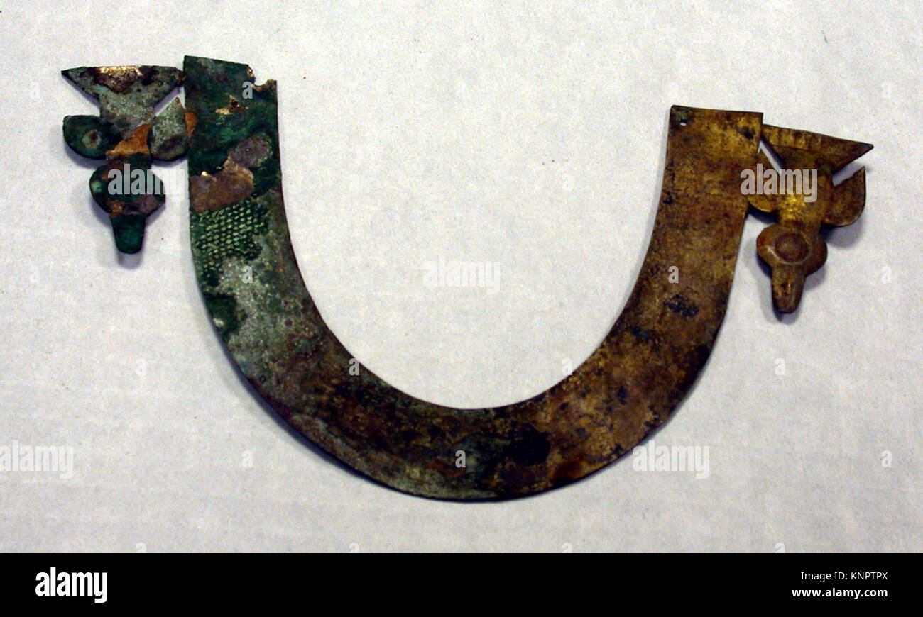 This 12th–15th century Chimú ornament is crafted from hammered and gilt ...