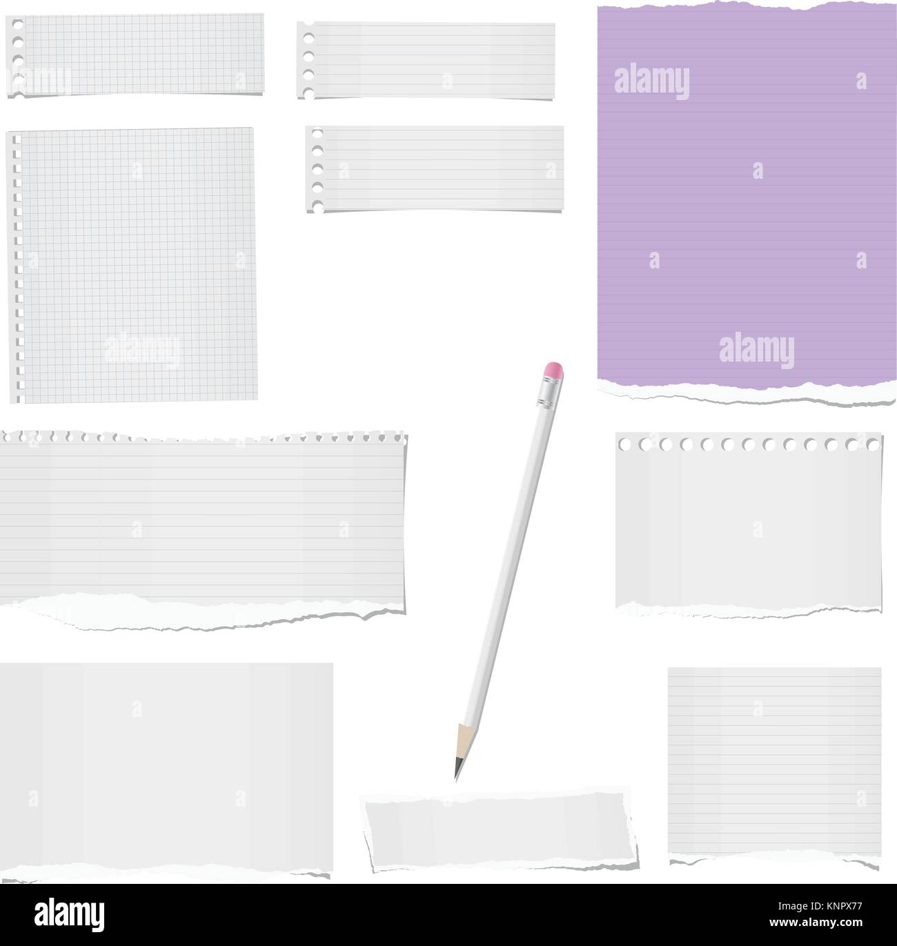 White lined paper pencil hi-res stock photography and images - Alamy