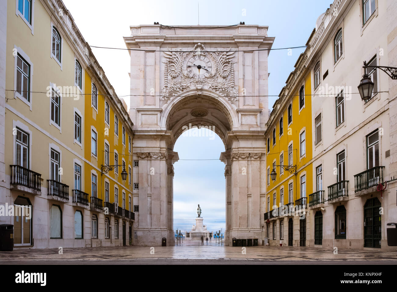 Sunrise over Arco da Rua Augusta Architecture Monument Historic ...