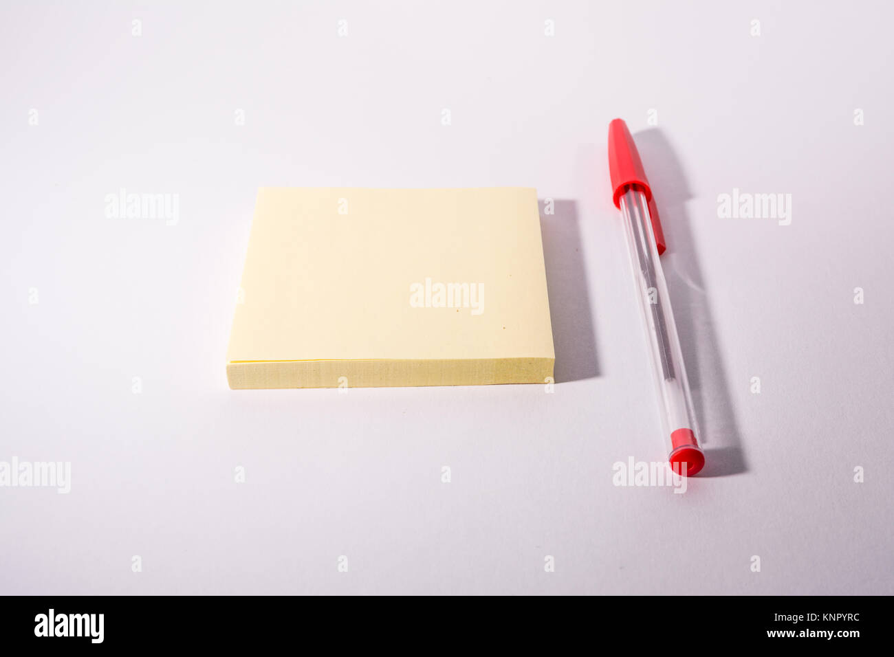 Red Pen Ink Writing Sticky Note Notepad Reminder Scribble White ...