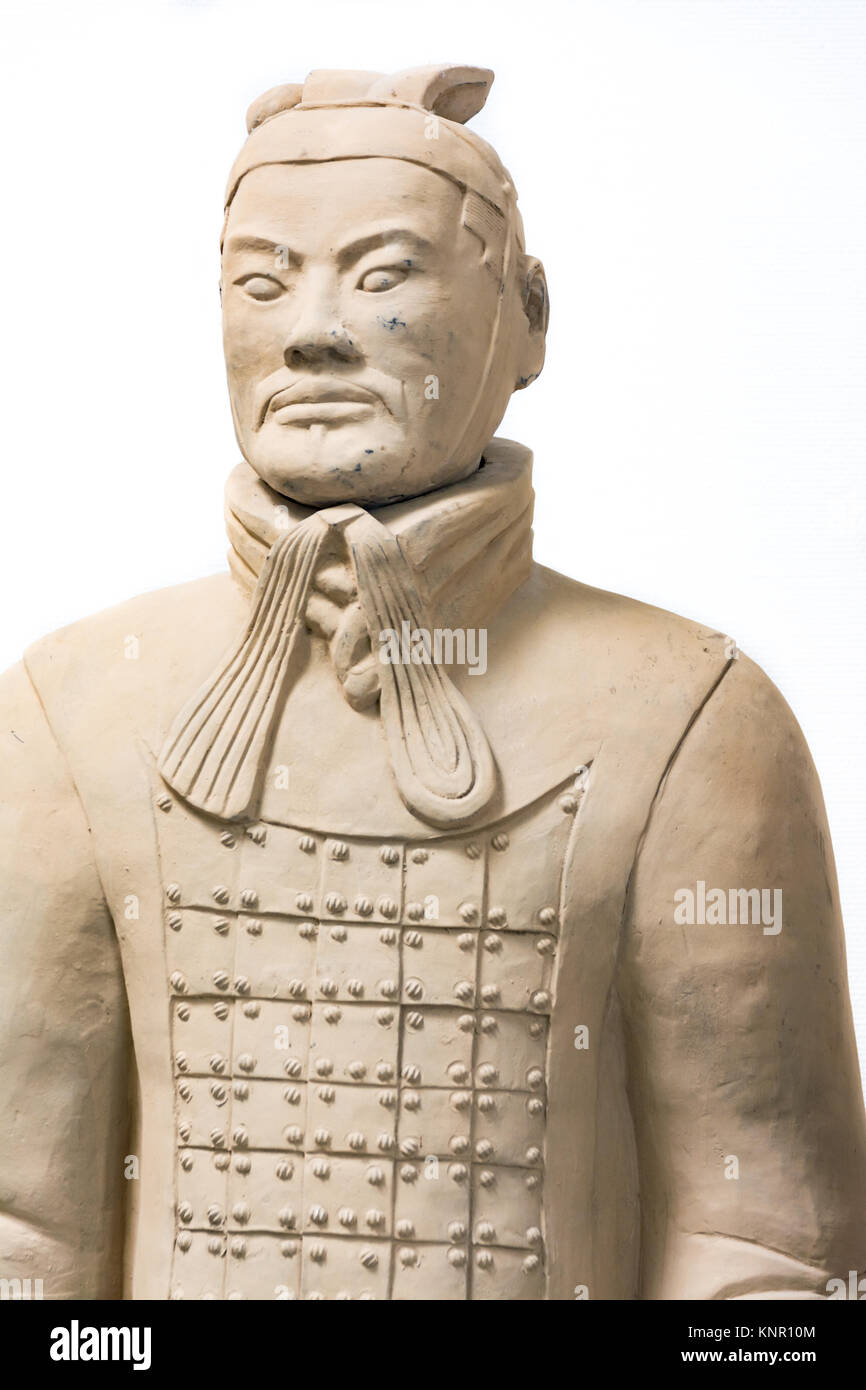 Terracotta Army Soldier Standing Statue Historical Isolated Background ...