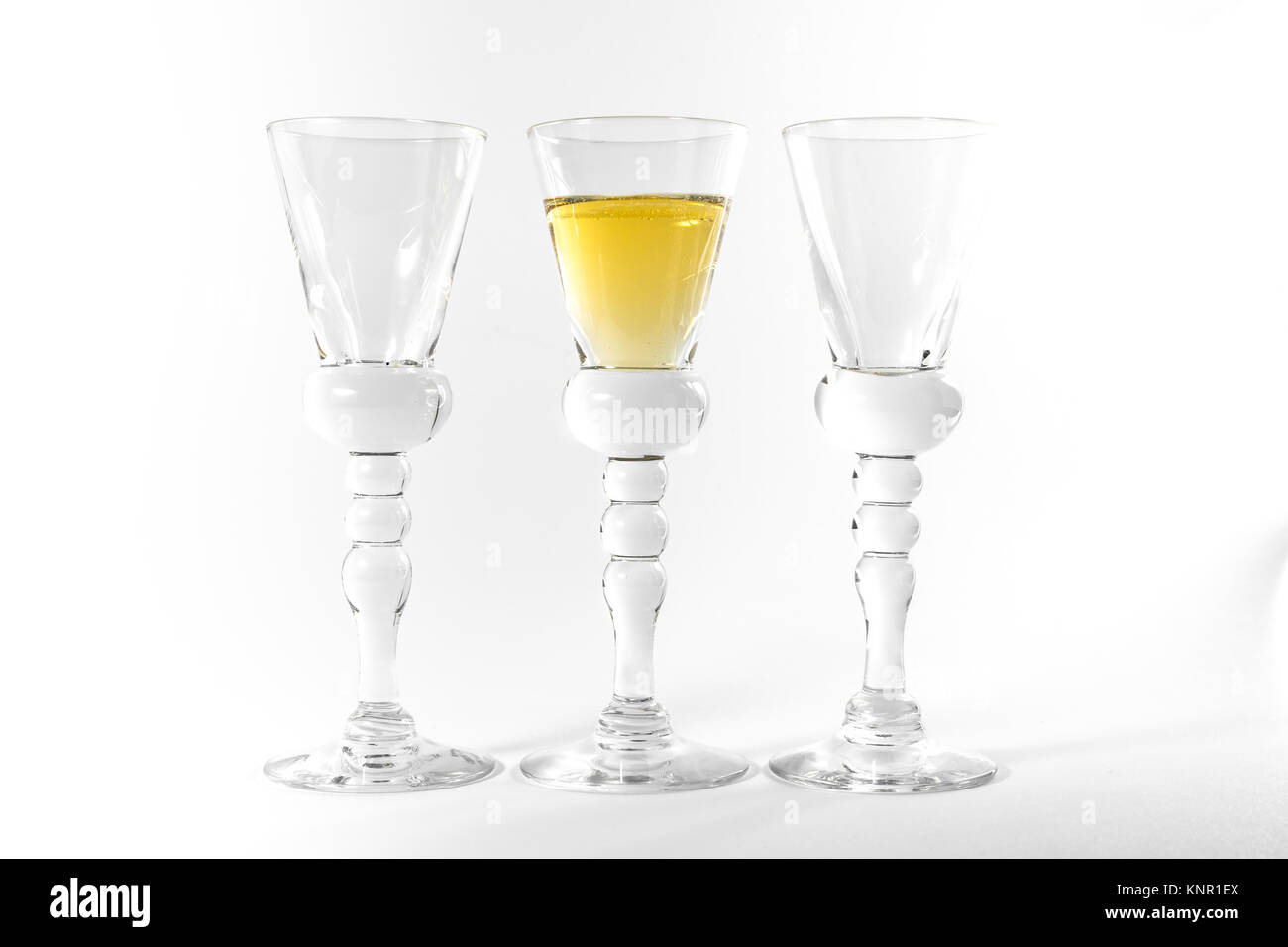 Single Shot Glass Wine Style Isolated White Background Triple Three ...