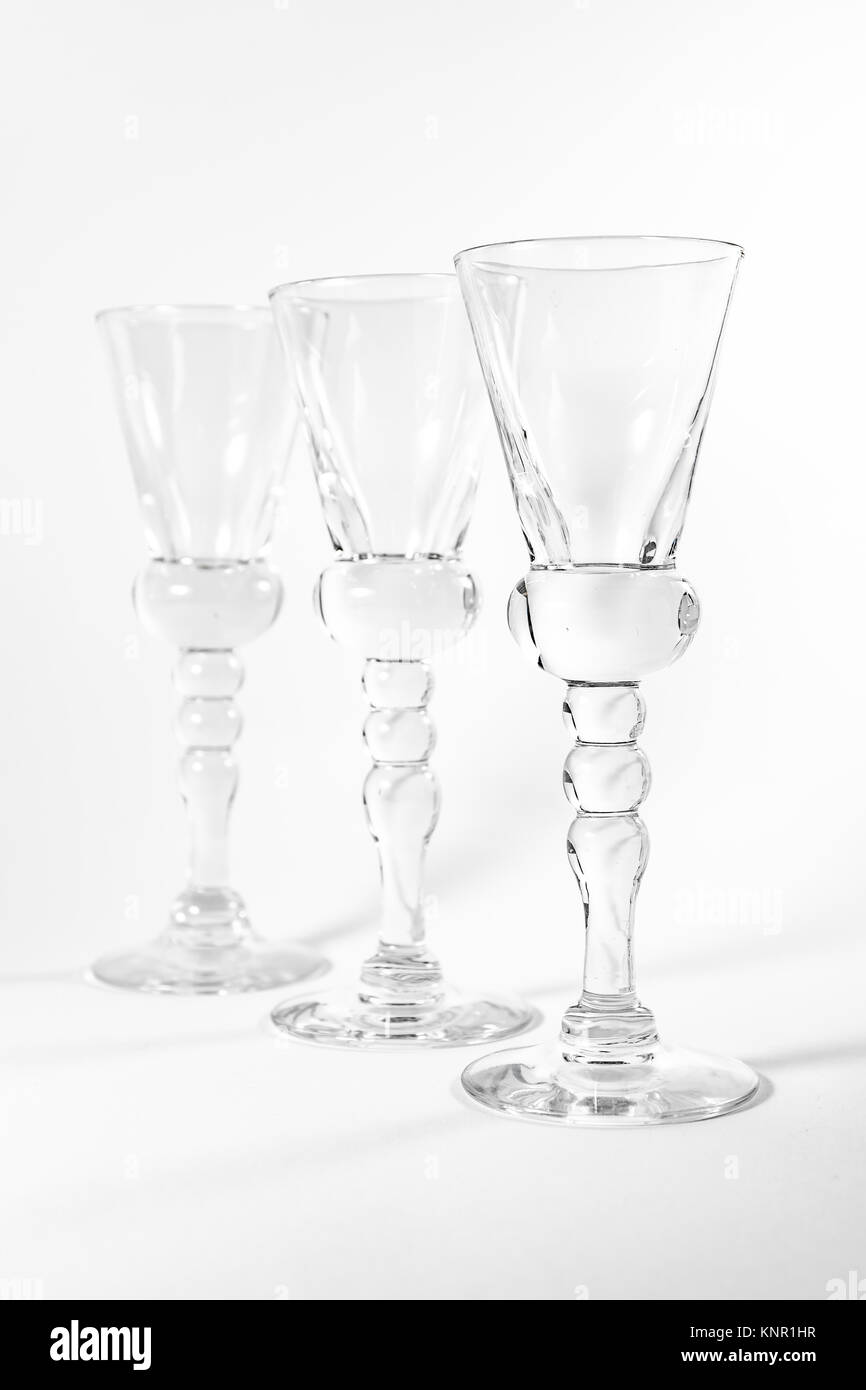 Single Shot Glass Wine Style Isolated White Background Triple Three ...