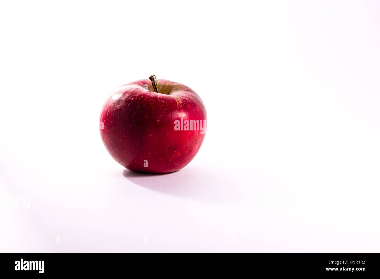 Bright Red Juicy Apple Fruit Fresh Diet Food Isolated White Background ...
