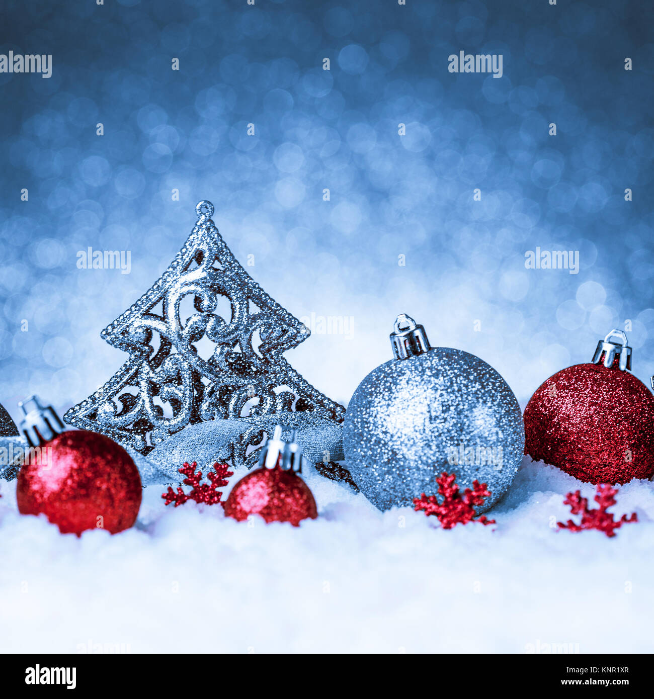 christmas fir tree decoration on glitter background Stock Photo - Alamy