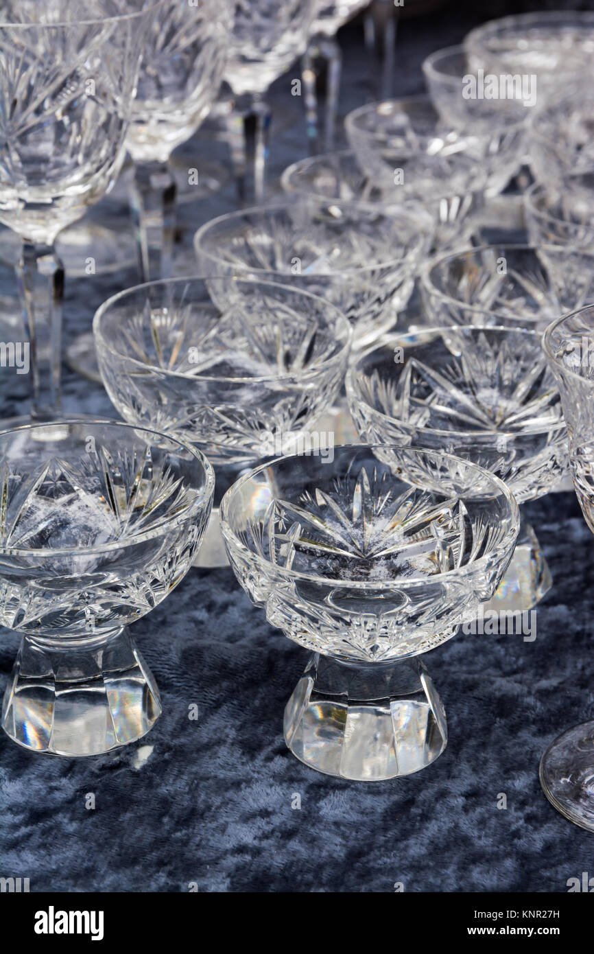 Fine Crystal Glasses Shining Felt Table Product Drinking Gastronomy ...