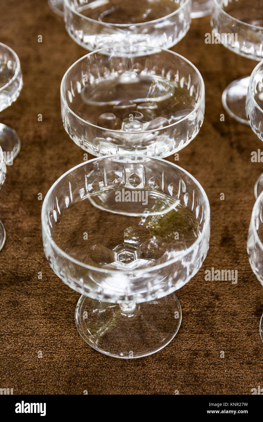 Fine Crystal Glasses Shining Felt Table Product Drinking Gastronomy ...