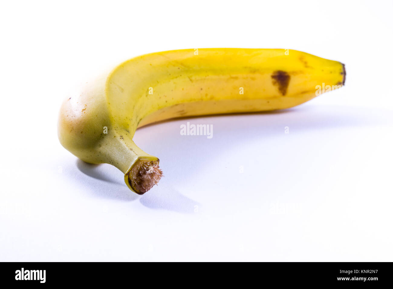 Single Banana Yellow Ripe Fresh Fruit Isolated White Background Stock ...
