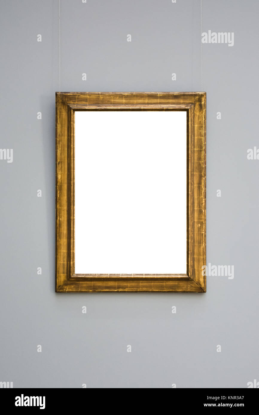 Art Museum Frame Wall Ornate Minimal Design White Isolated Clipping ...