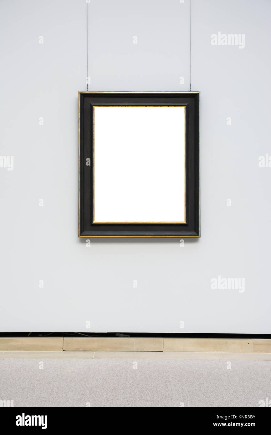 Art Museum Frame Wall Ornate Minimal Design White Isolated Clipping ...