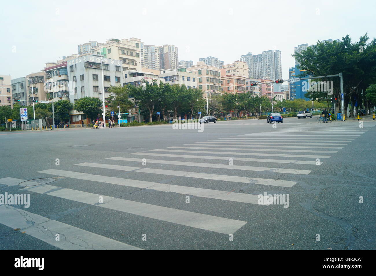 Shenzhen, China: Road intersection landscape Stock Photo - Alamy