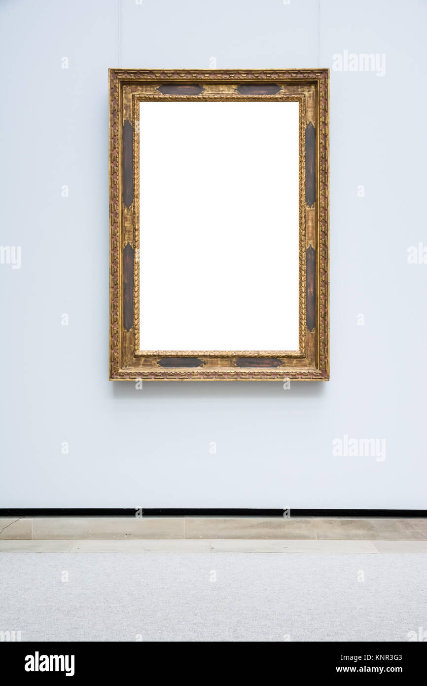 Art Museum Frame Wall Ornate Minimal Design White Isolated Clipping ...