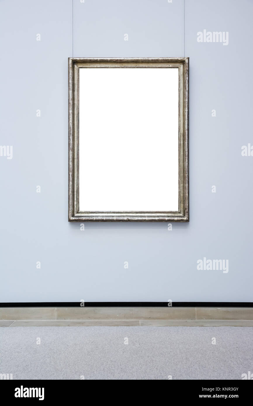 Art Museum Frame Wall Ornate Minimal Design White Isolated Clipping ...