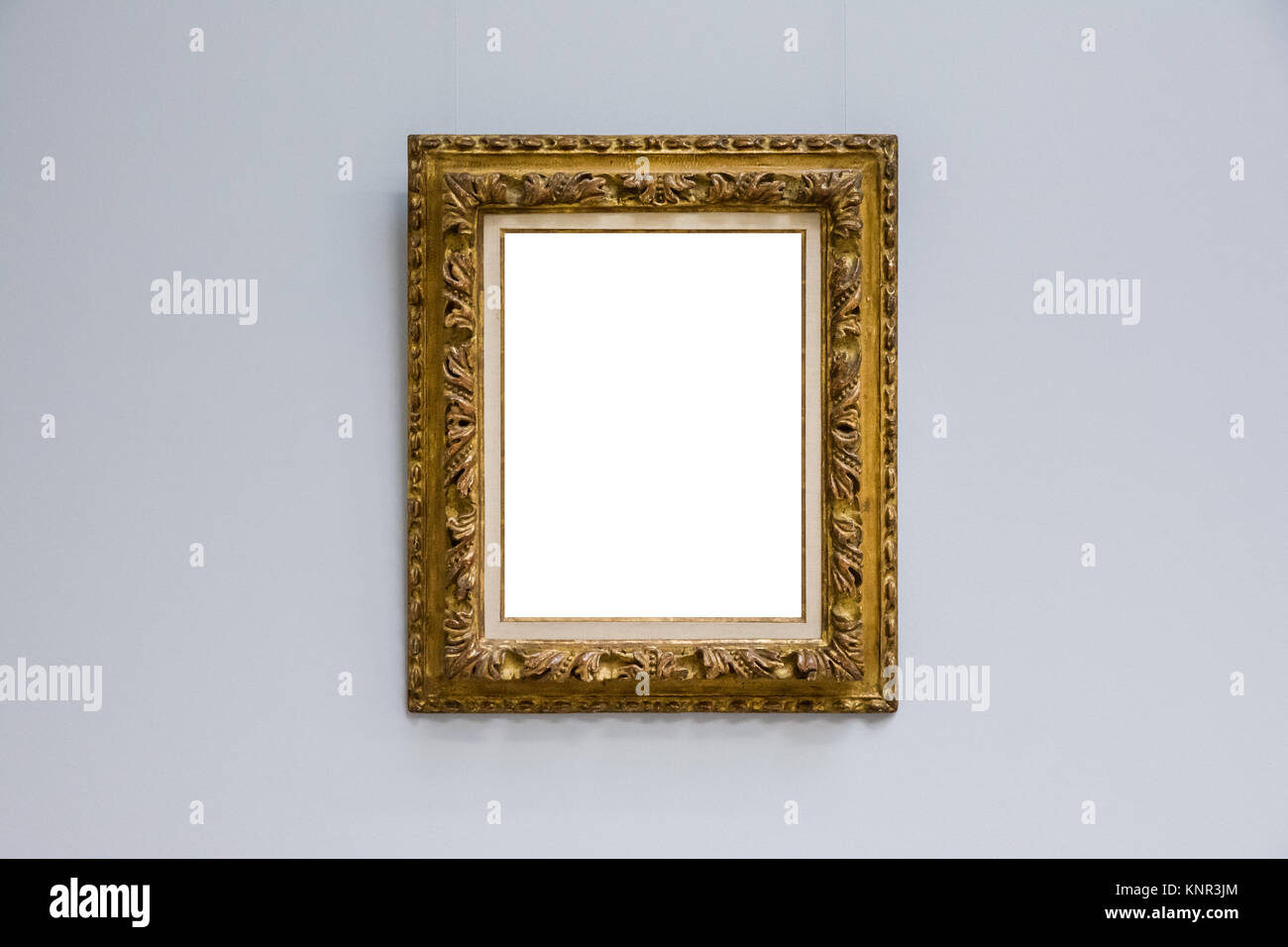 Art Museum Frame Wall Ornate Minimal Design White Isolated Clipping ...