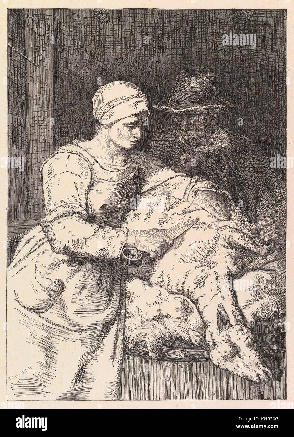 The Sheepshearer. Artist: Henry Linton (British, London 1815-1899 ...