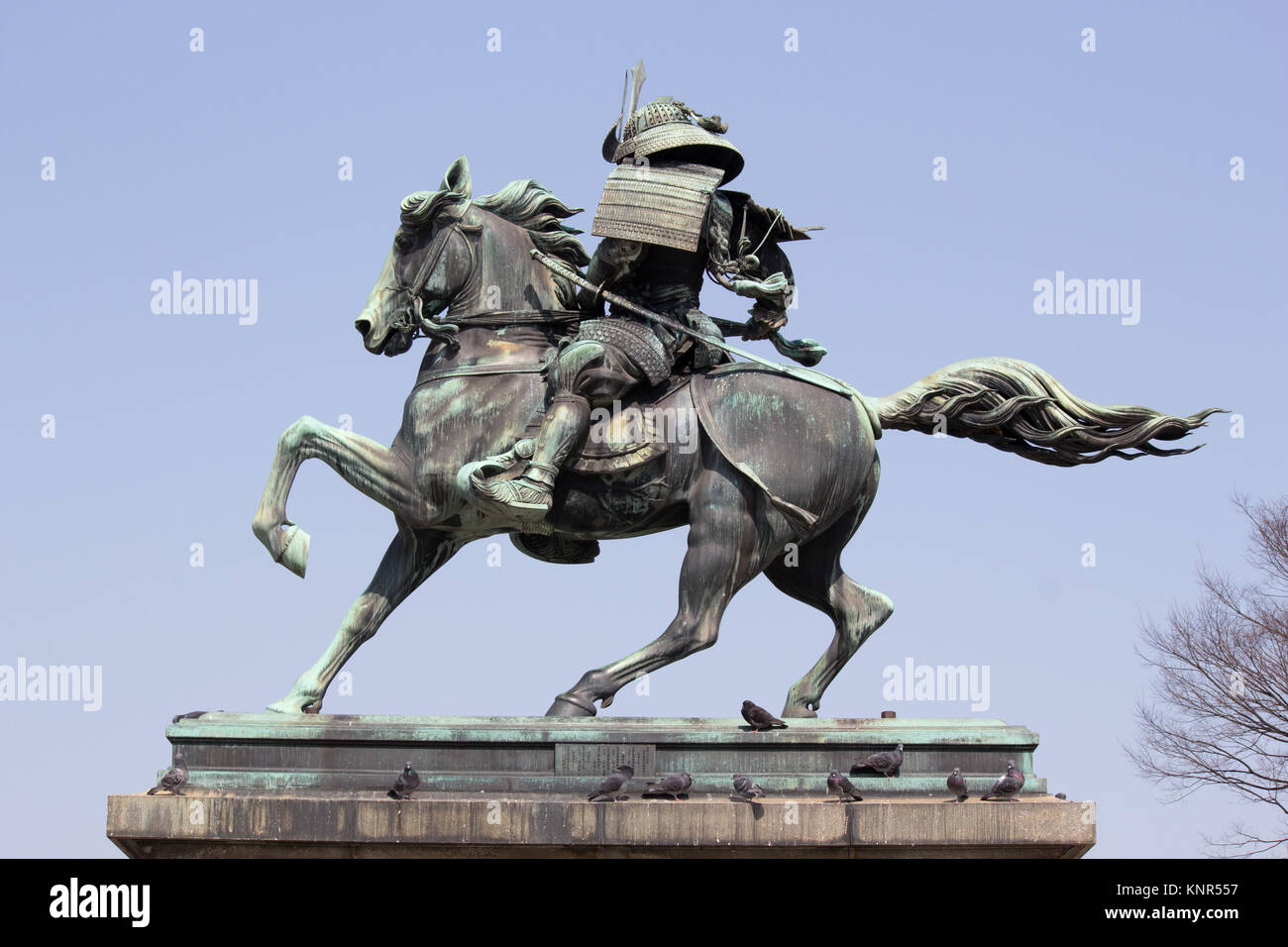 The statue of Kusunoki Masashige in Kokyogaien Park near the Imperial ...