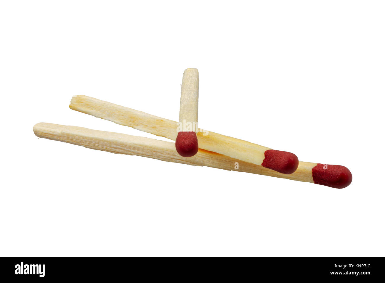 Three matches isolated on a white background Stock Photo - Alamy
