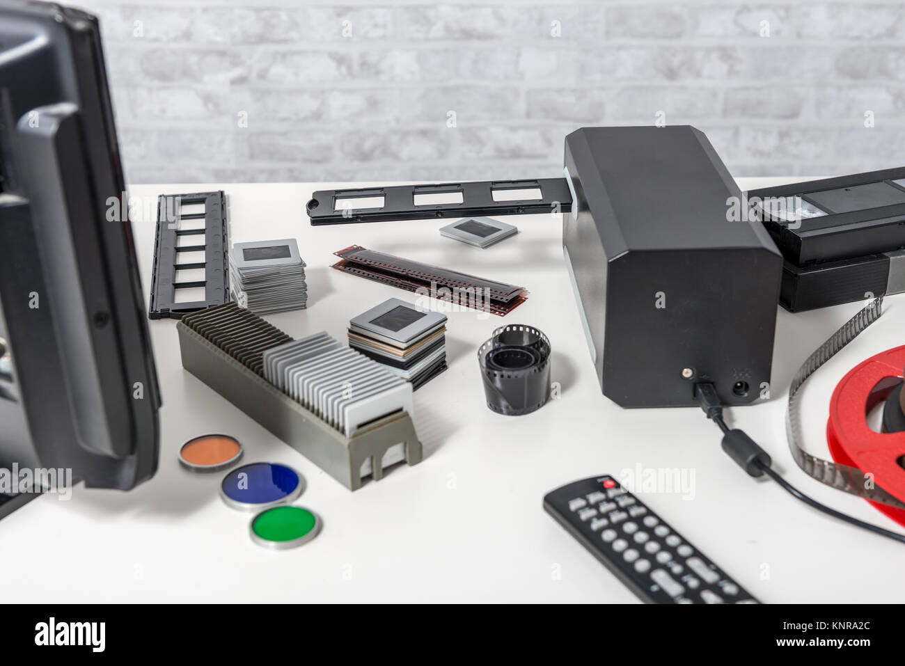 a scan slides and films to transform into digital data Stock Photo - Alamy