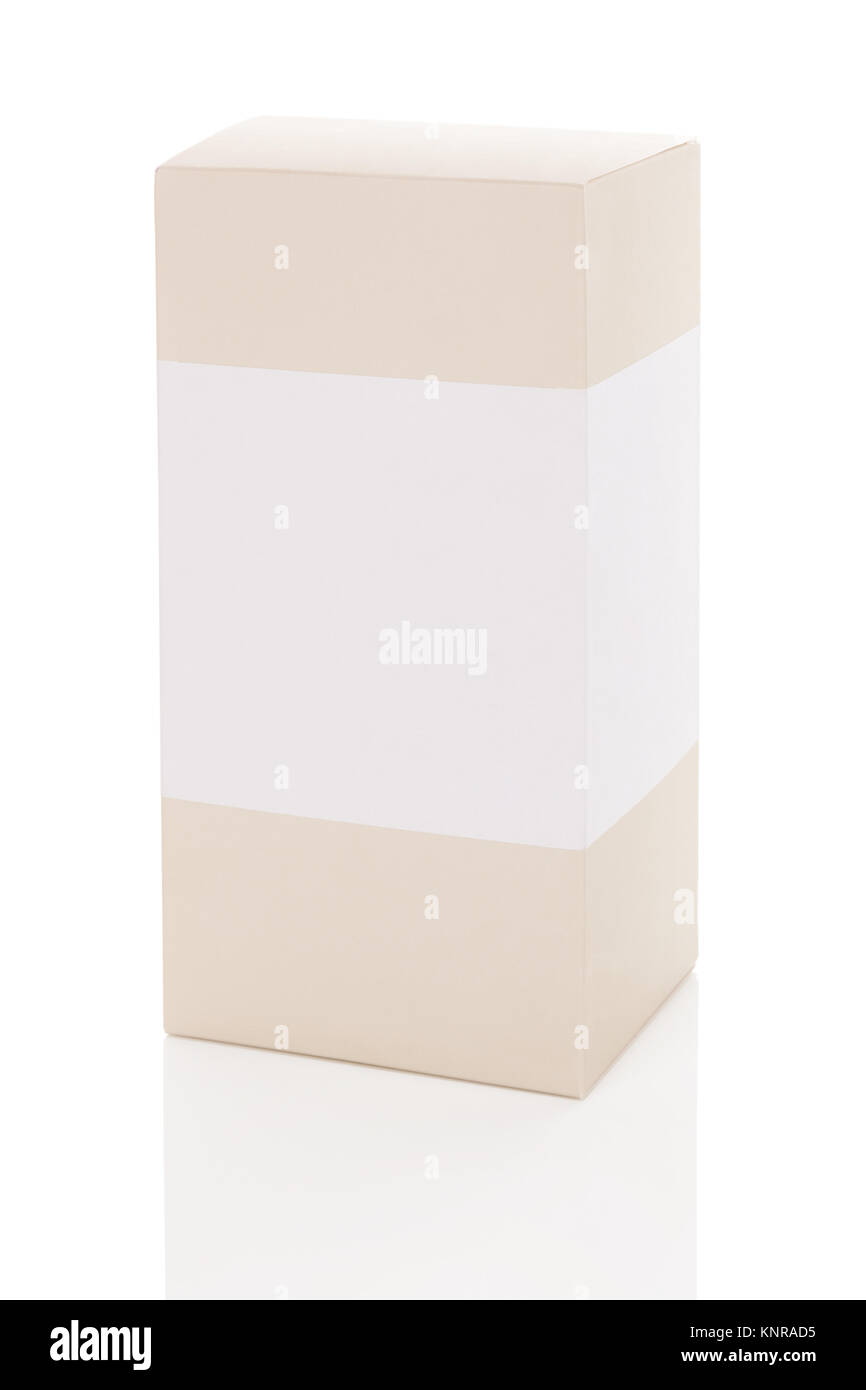 Empty White Package Box. Empty mockup box isolated on white background ...