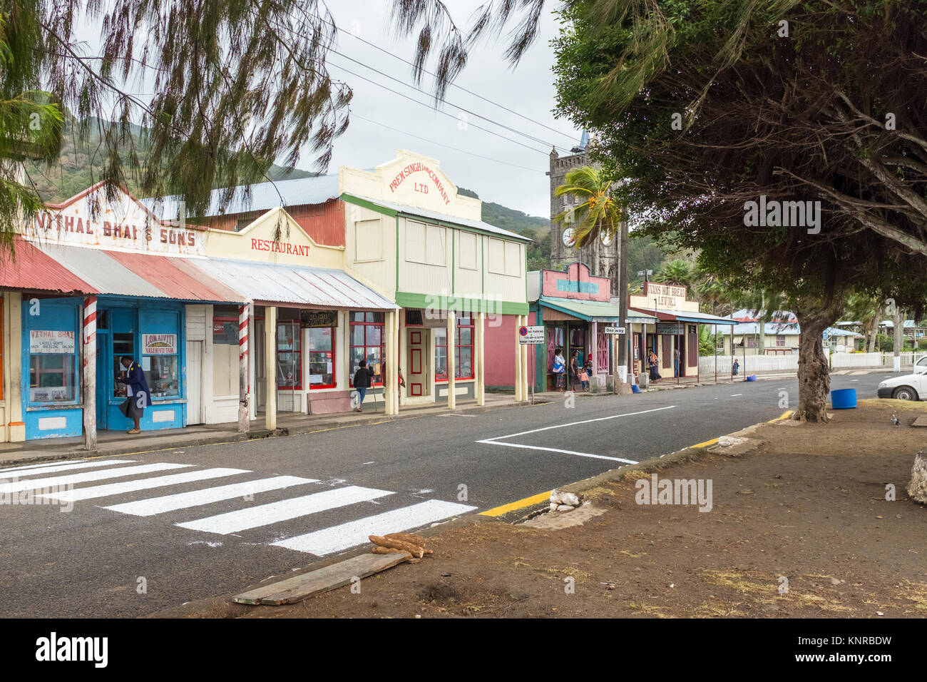 Levuka, Main Street, Ovalau, World Heritage Site, Fiji Islands Stock ...