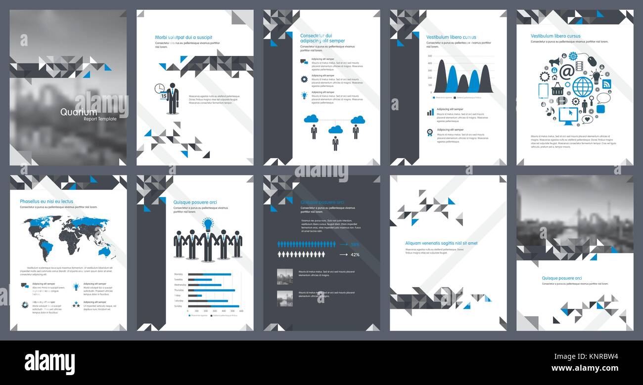 Elements of infographics for report template and presentations ...