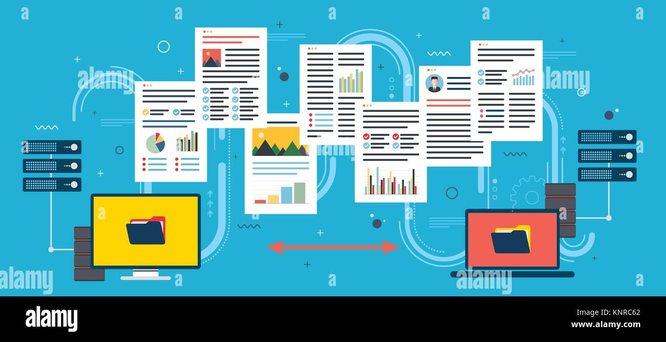 Transfer data between computer and laptop. Concept backup data and ... Transfer data between computer and laptop. Concept backup data and ...