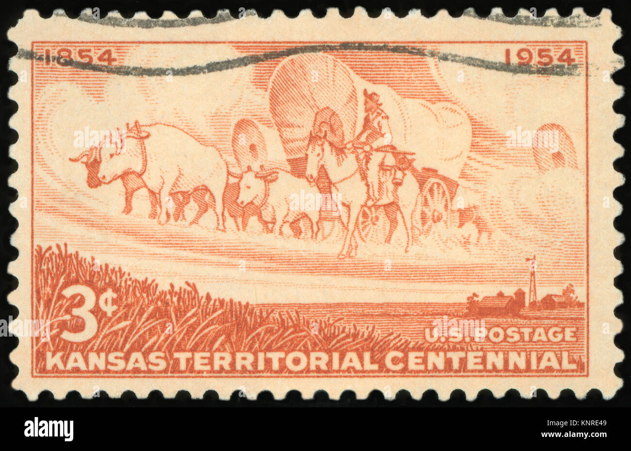 UNITED STATES OF AMERICA - CIRCA 1954: A stamp printed in USA shows ...
