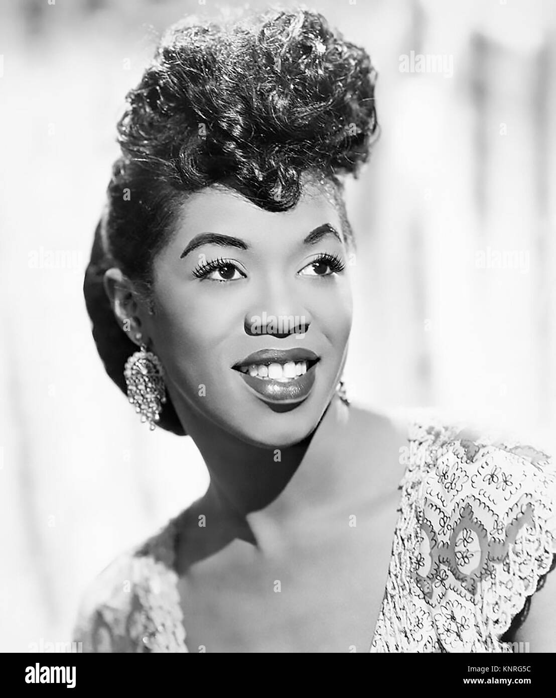 SARAH VAUGHAN (1924-1990) Promotional photo of American jazz singer ...