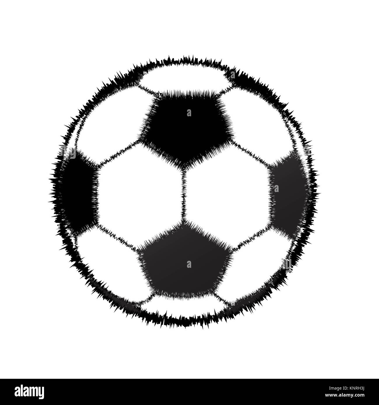 Doodle outline football ball Cut Out Stock Images & Pictures - Alamy