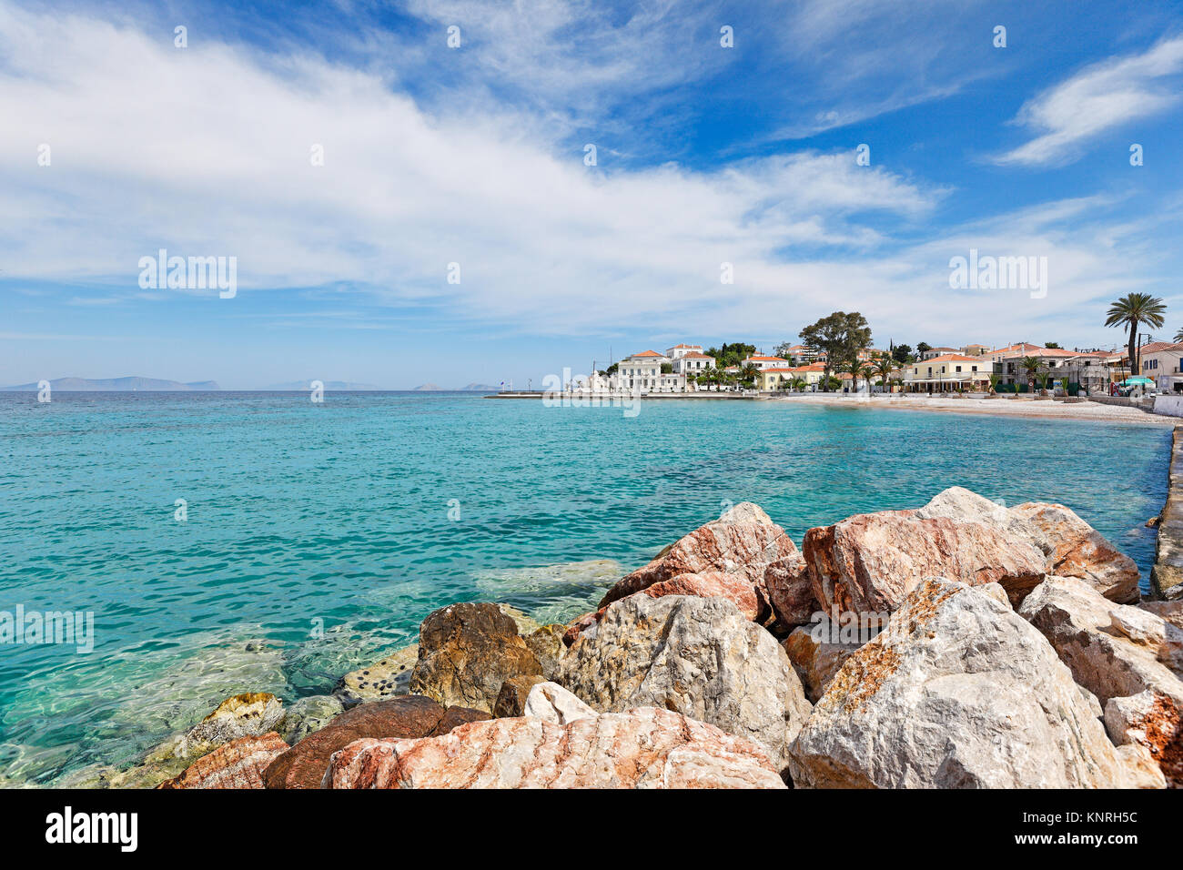 Spetses greece beach hi-res stock photography and images - Alamy