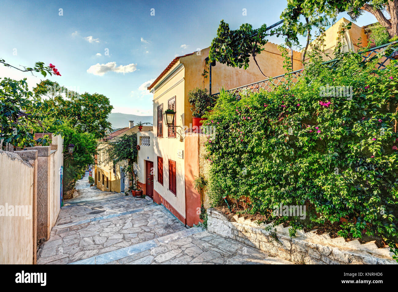 The picturesque buildings of Plaka in Athens, Greece Stock Photo - Alamy