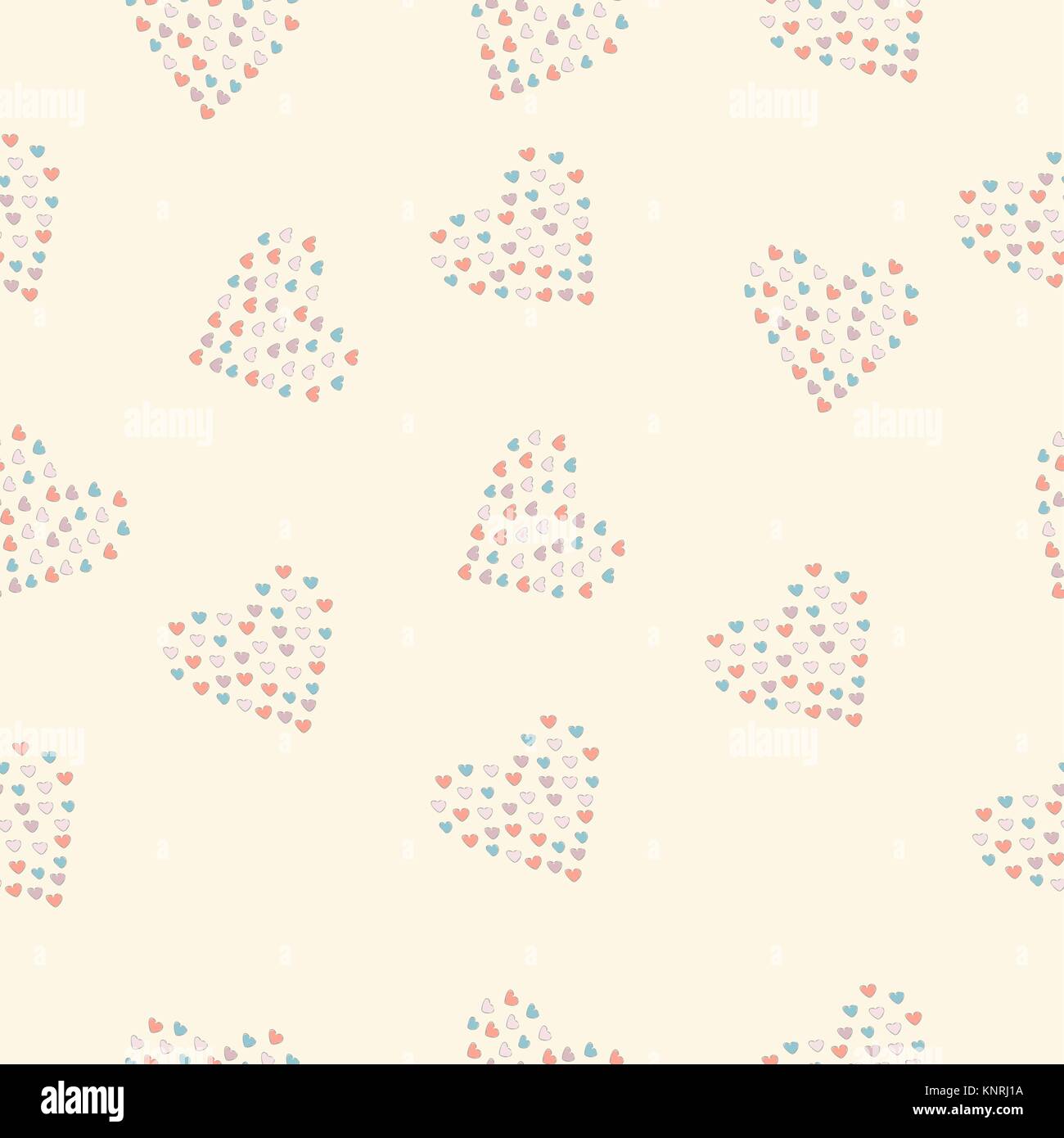 Seamless Simple Pattern with little hand drawn hearts on white ...
